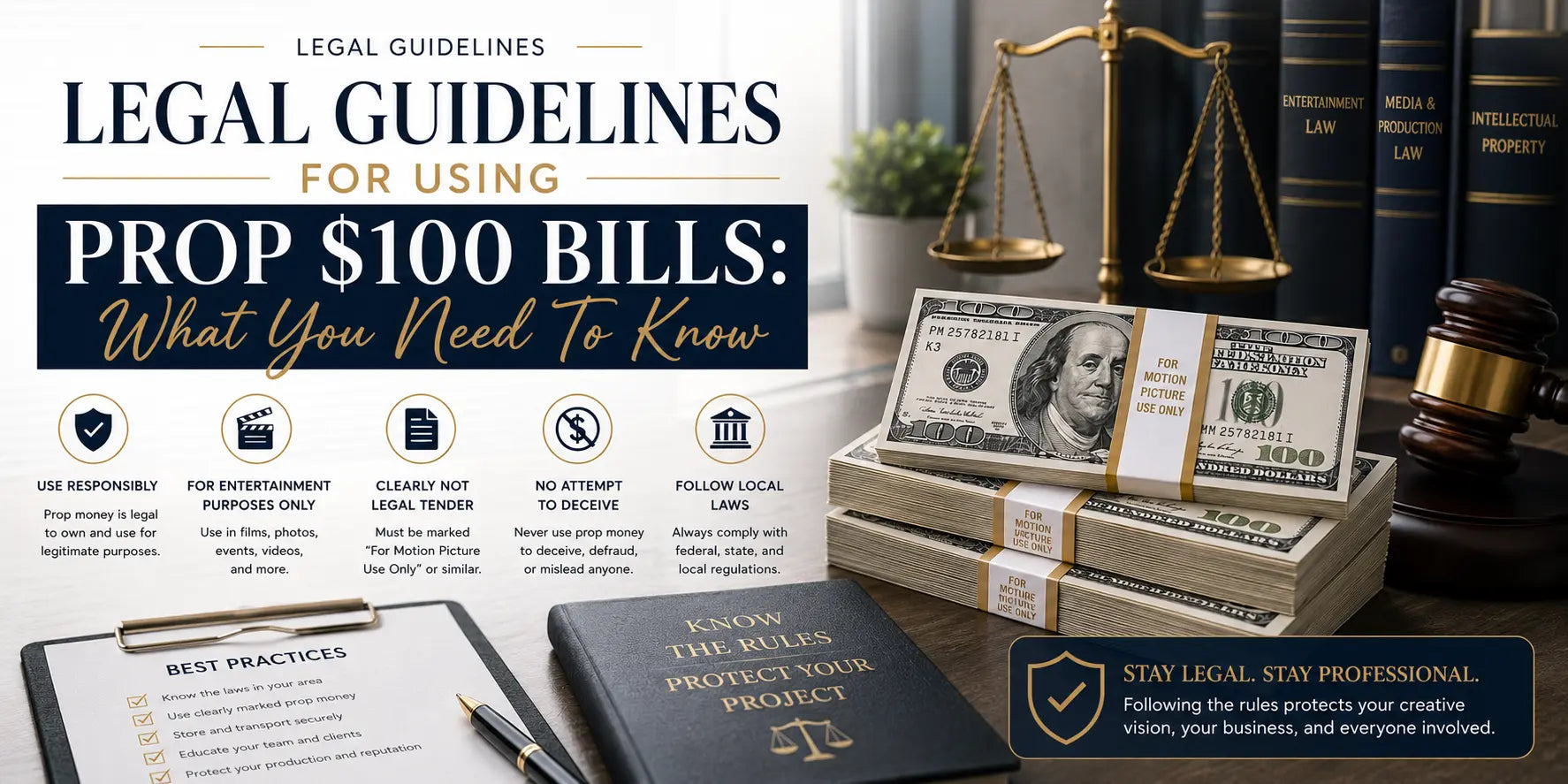 Legal Guidelines for Using Prop $100 Bills | Prop Money Laws