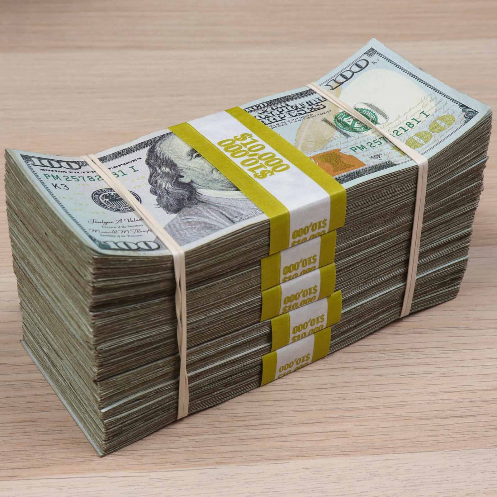 $50,000 RealAged™ Blank Filler New Series Bundle - Prop Money