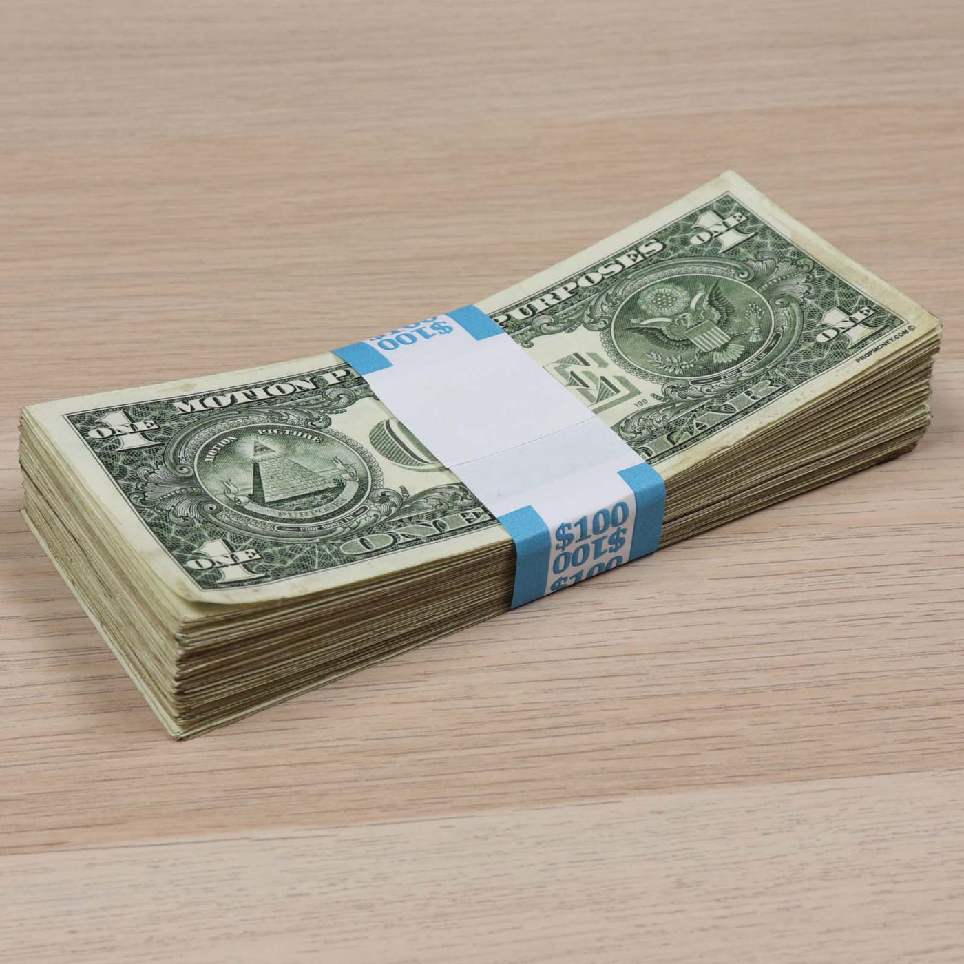 $1 RealAged™ Full Print Prop Money Stack - Prop Money