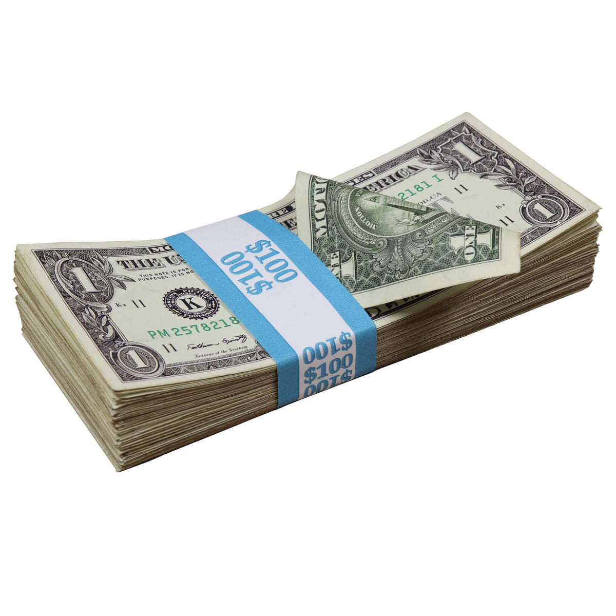 $1 RealAged™ Full Print Prop Money Stack - Prop Money