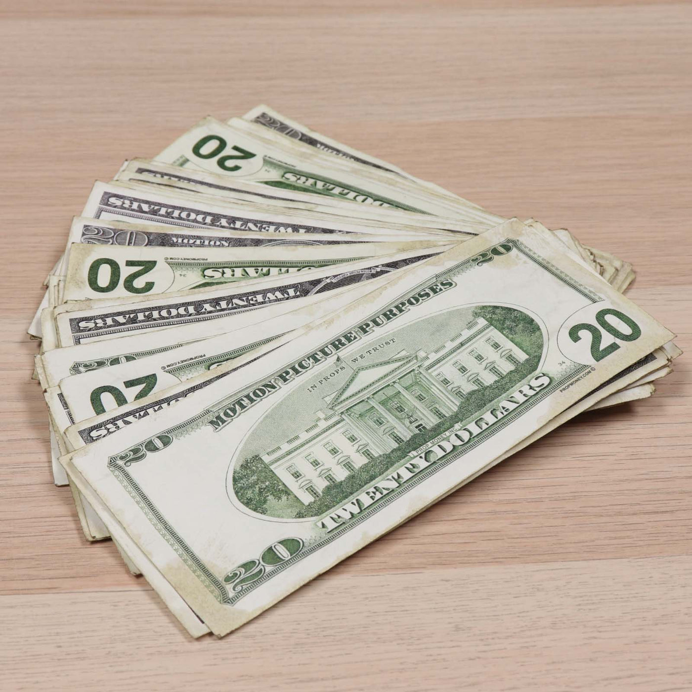 $20 RealAged™ Full Print 2000 Series Bills - Prop Money