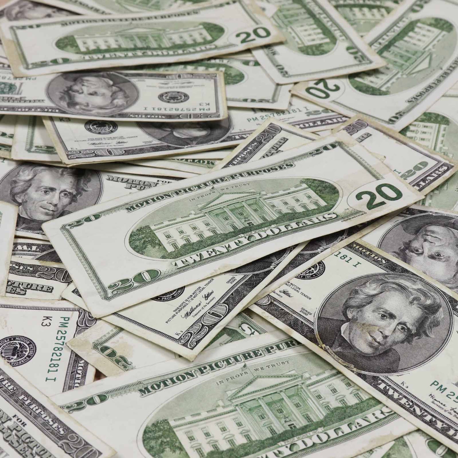$20 RealAged™ Full Print 2000 Series Bills - Prop Money