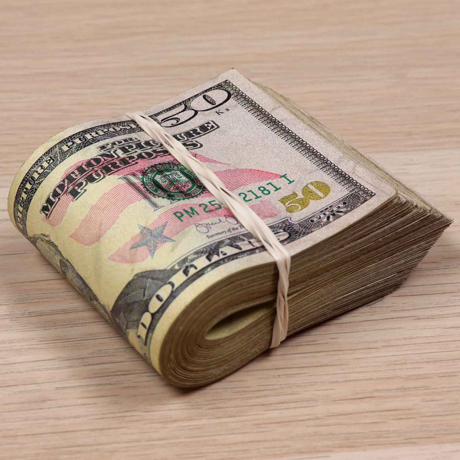 $27,000 RealAged™ Full Print Prop Money New Series Bands Pack