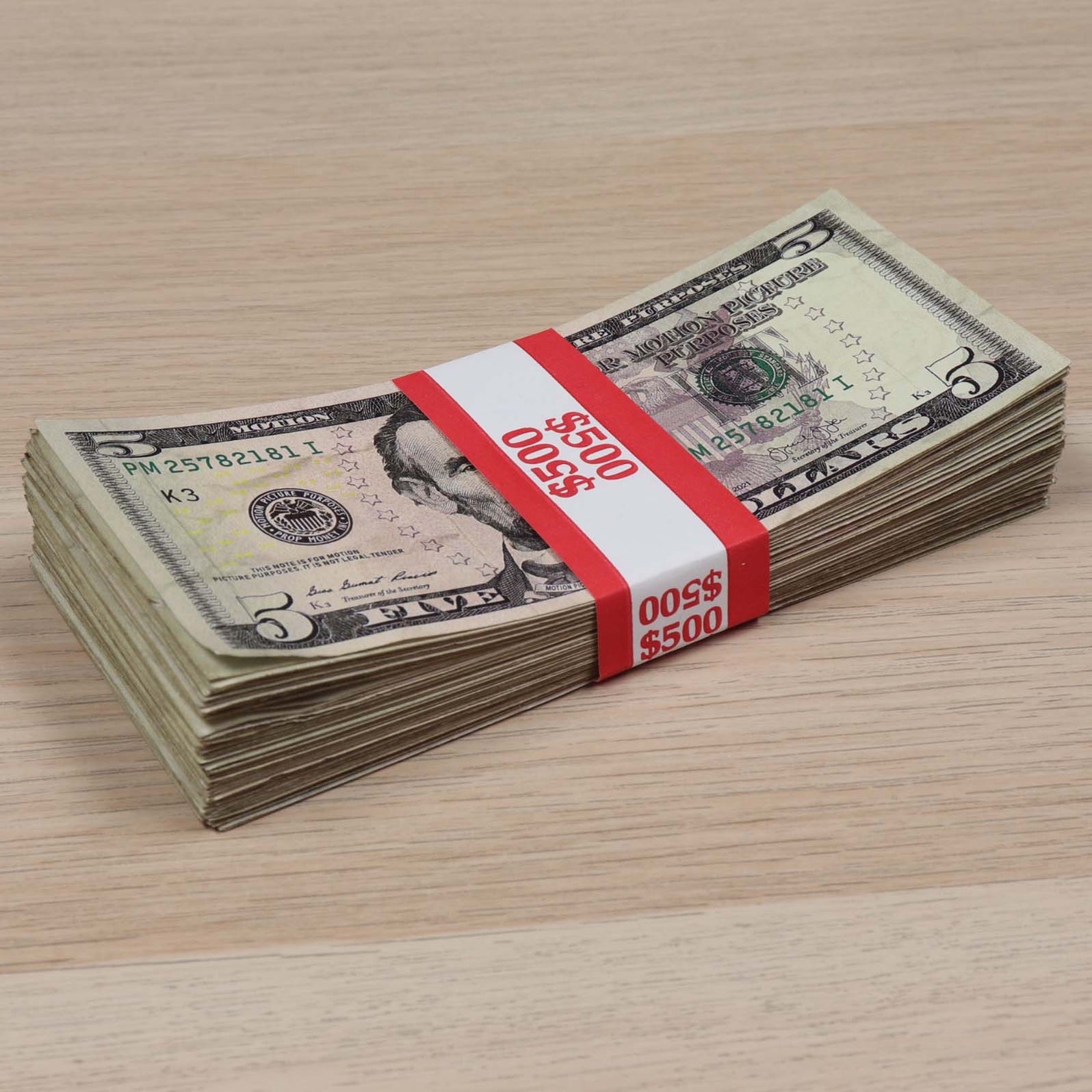 $1,500 RealAged™ Full Print New Series Bundle - Prop Money