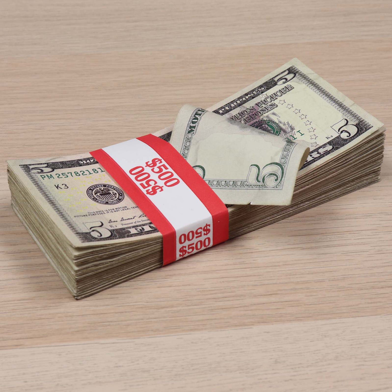 $1,500 RealAged™ Full Print New Series Bundle - Prop Money