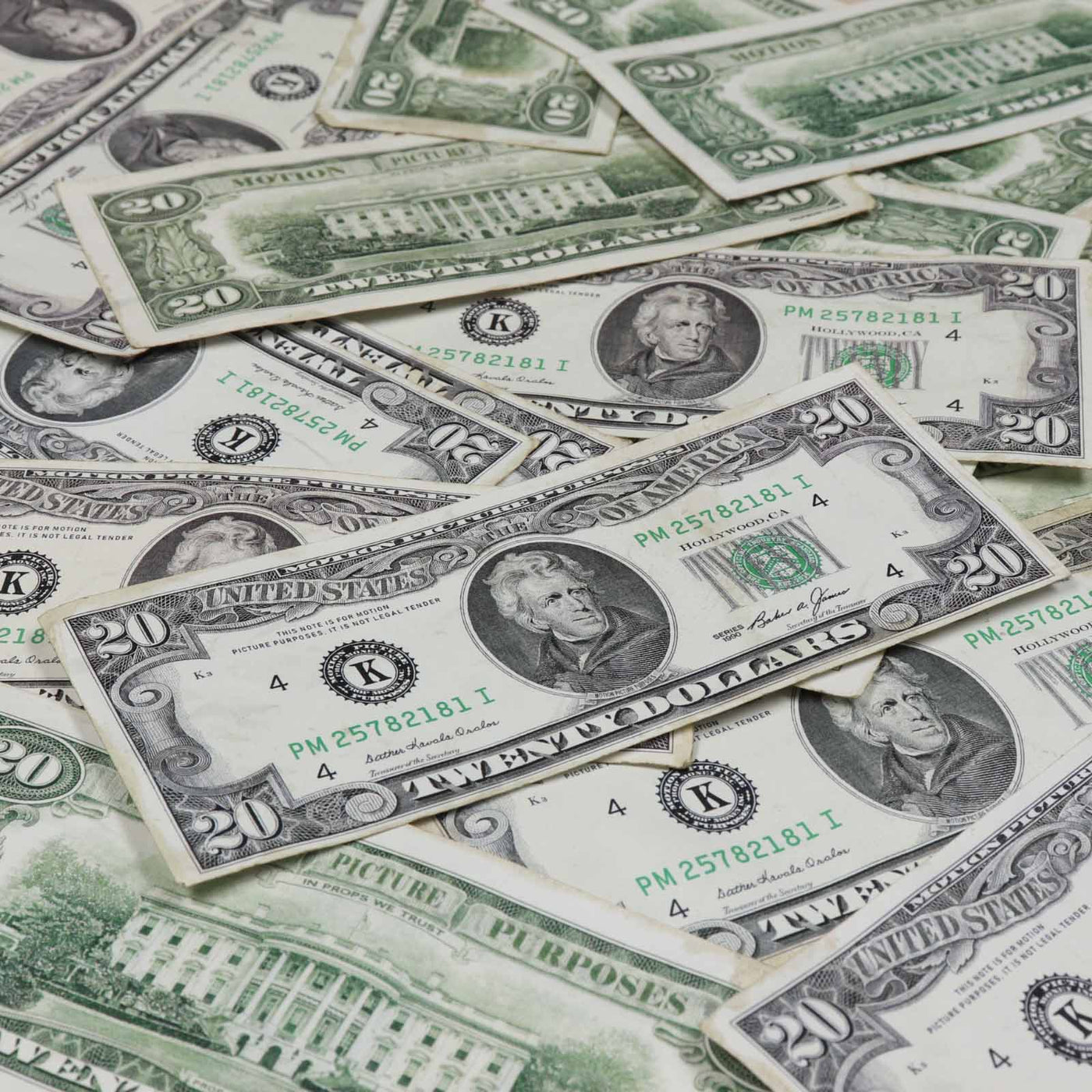 $20 RealAged™ 1990 Series Bills - Prop Money