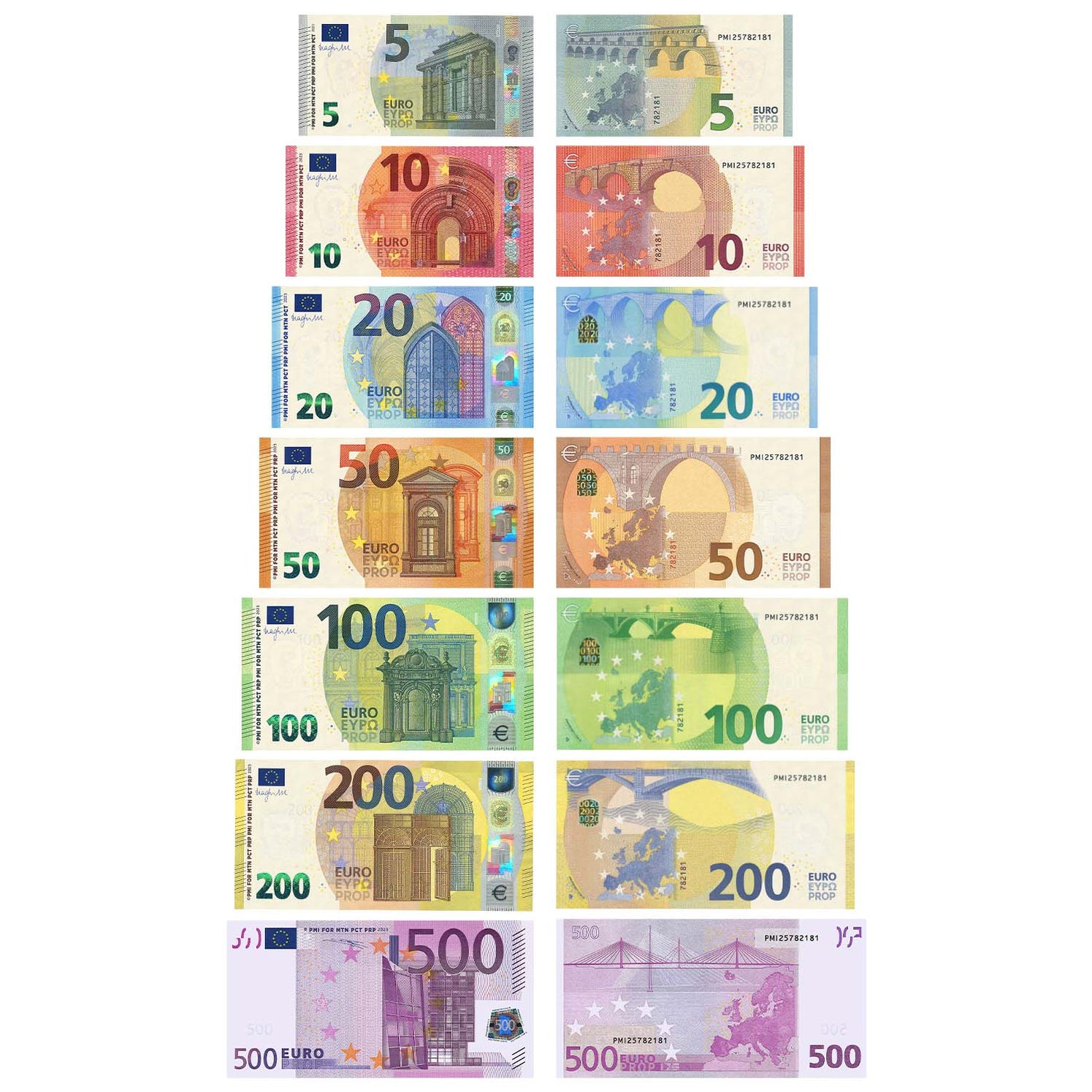 $100 Prop Money Bills - Full Print $100 Movie Prop Money Bills