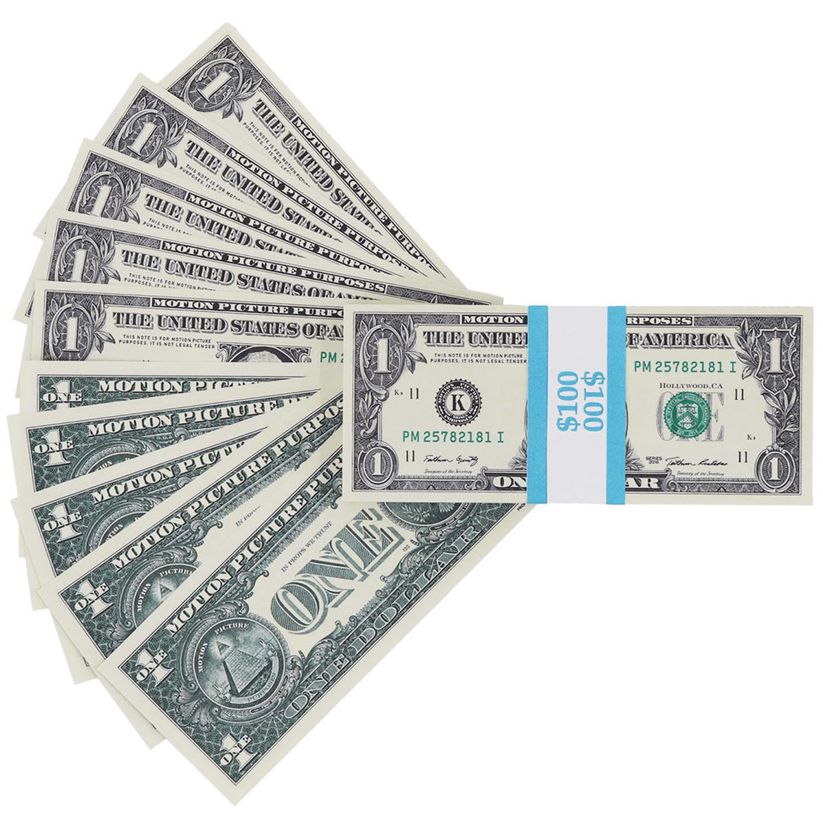 $100 Full Print New Series Stack - Prop Money