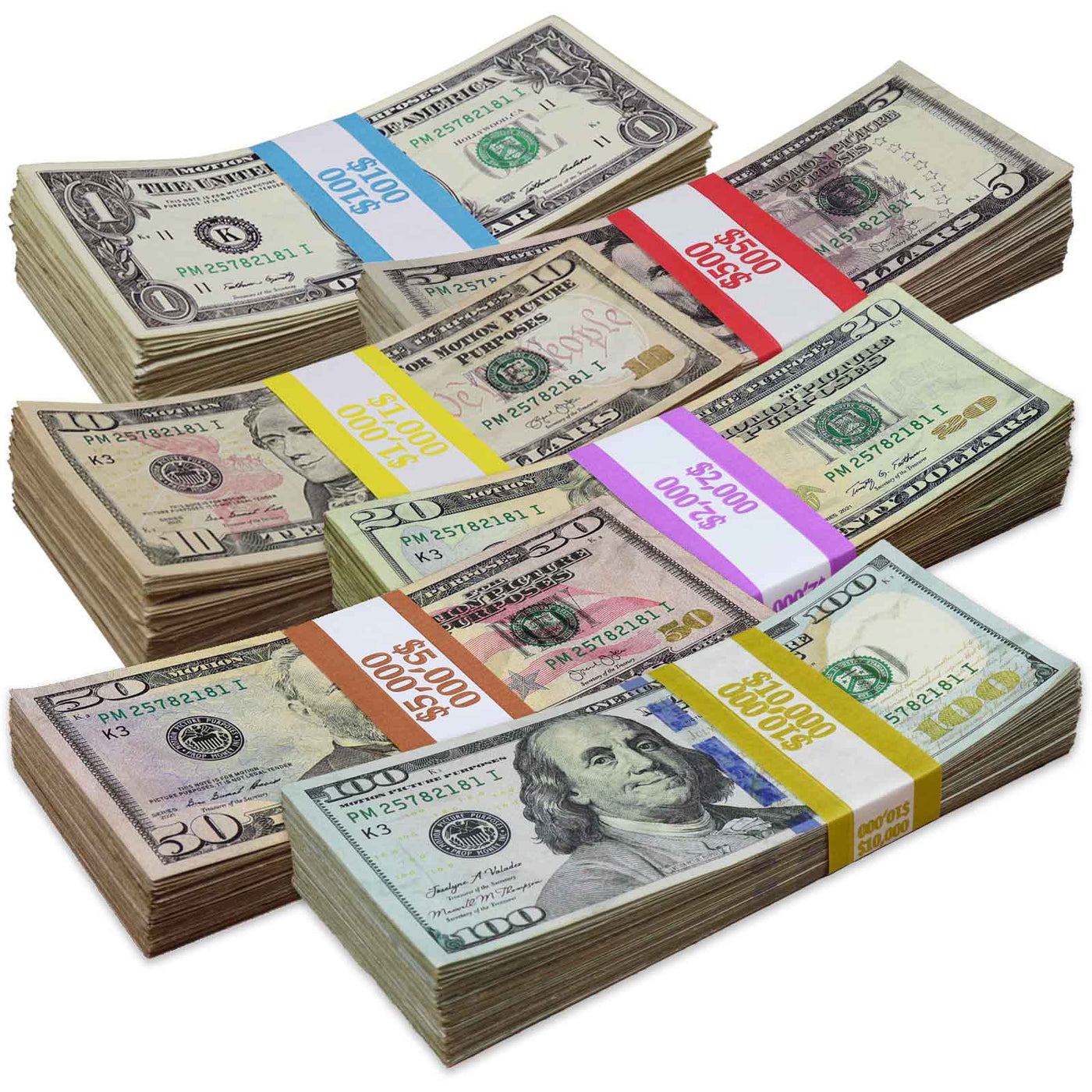 All Denomination RealAged™ Full Print New Series Stacks