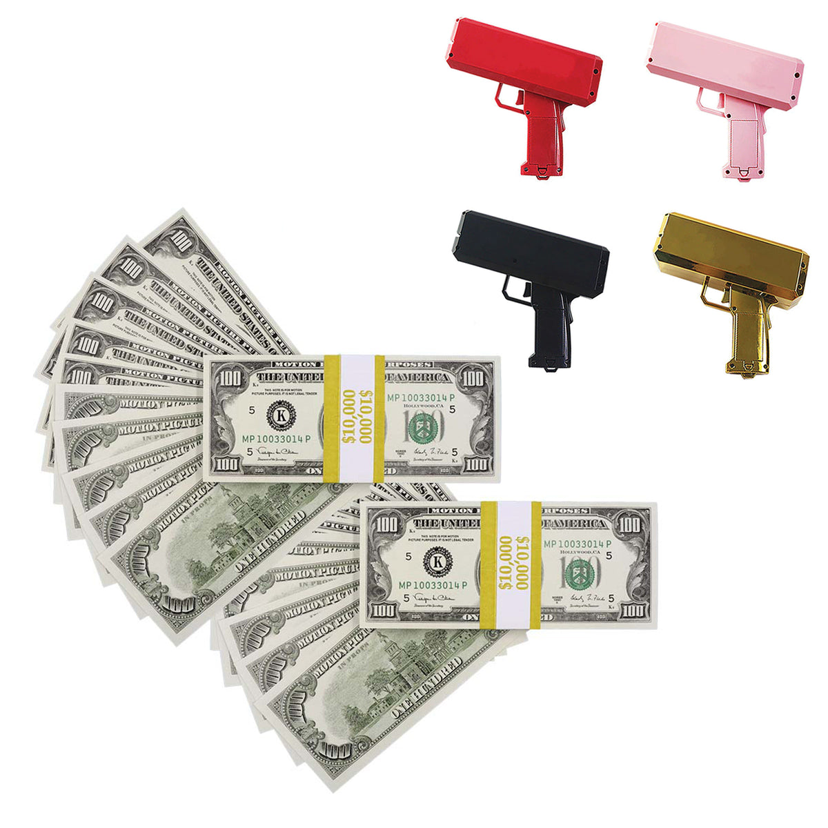 $20,000, 1990 Series Stacks with Money Gun - Prop Money