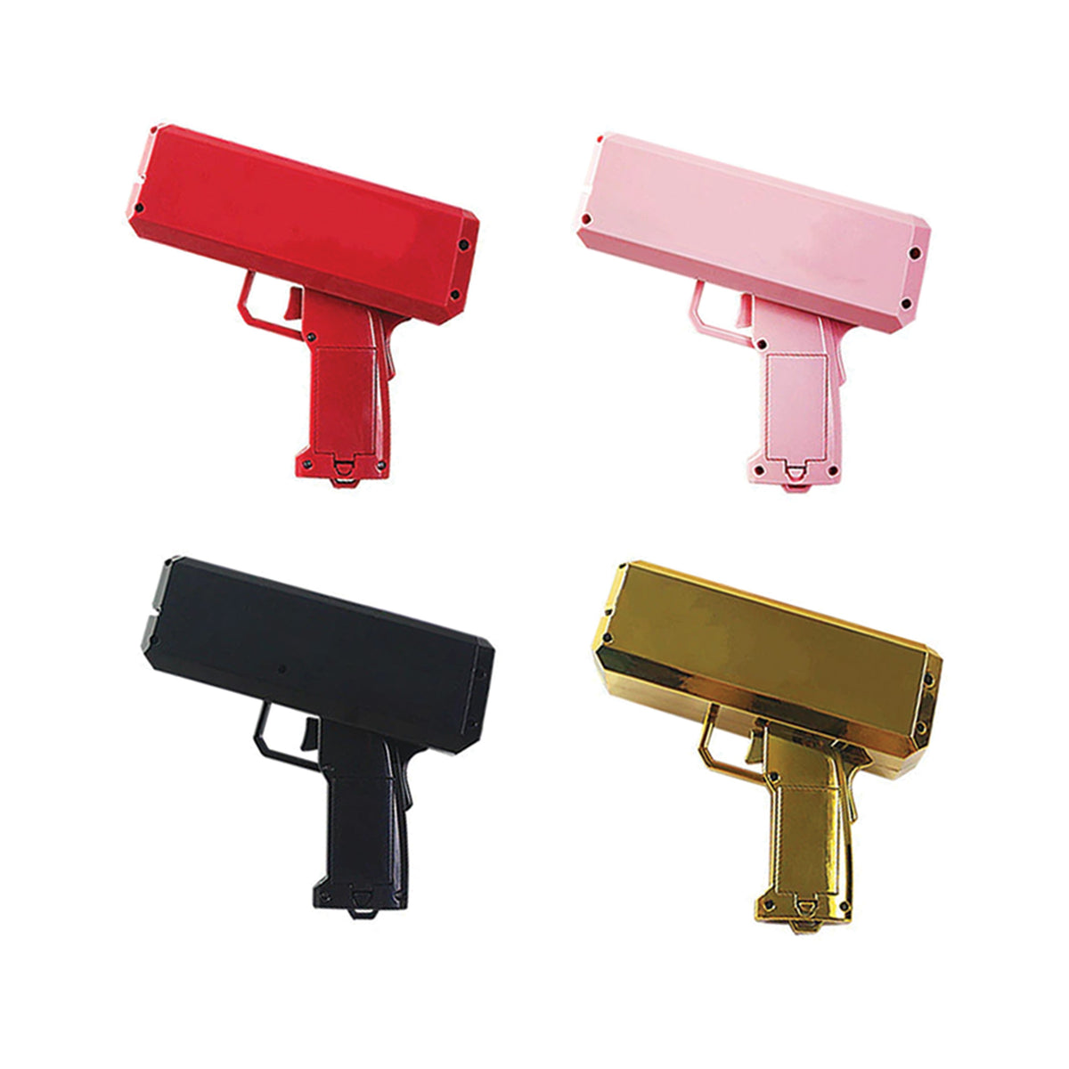 Choose Variety Money Guns in Red, Pink, Black & Gold - Prop Money