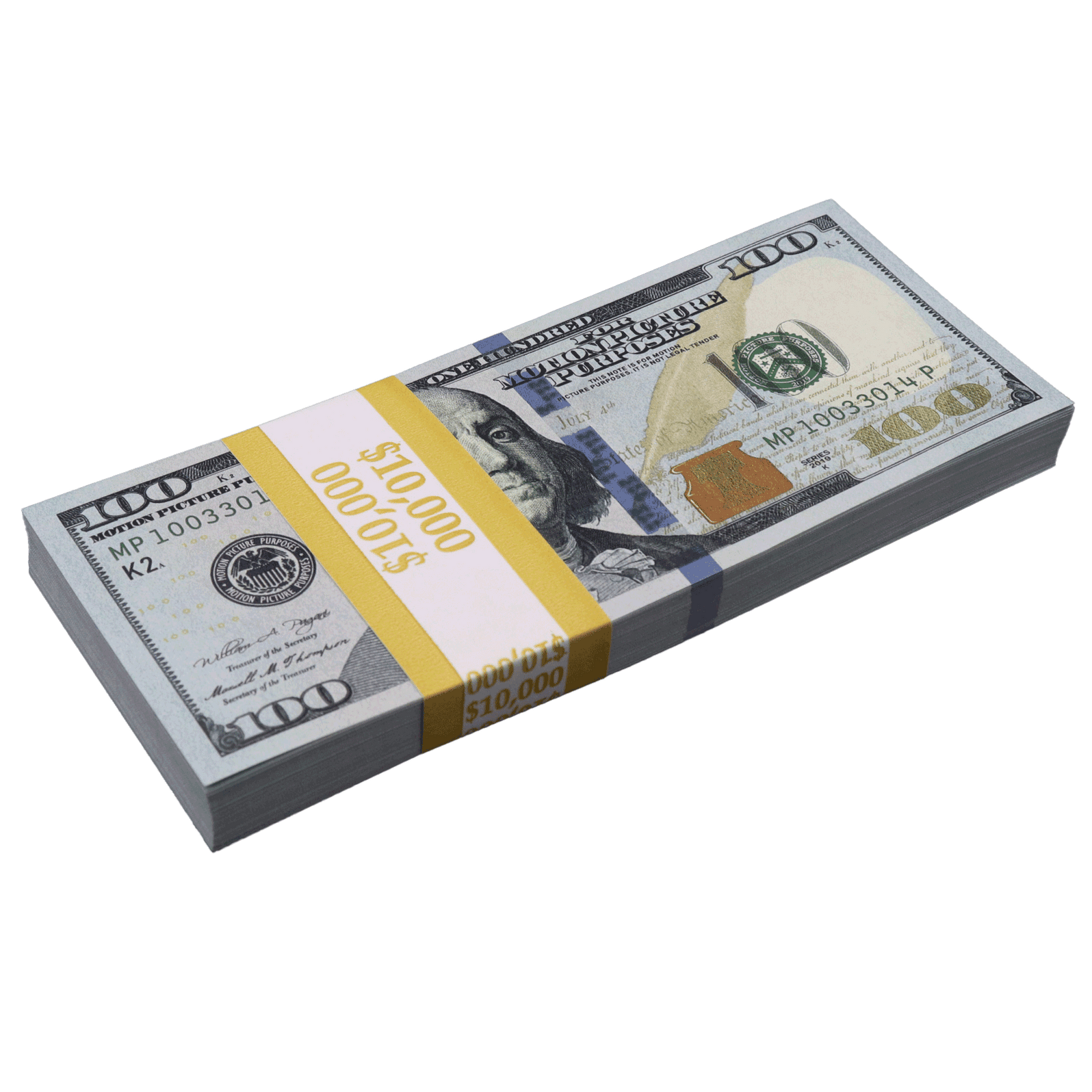 $100,000 New Series Prop Money Stacks - Prop Money