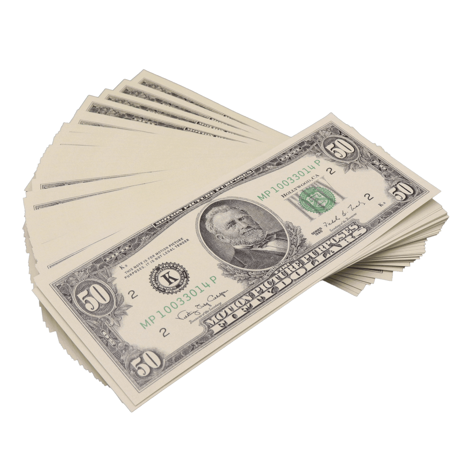 All Denomination 1990 Series Full Print Mixed Bills Stack | Prop Money