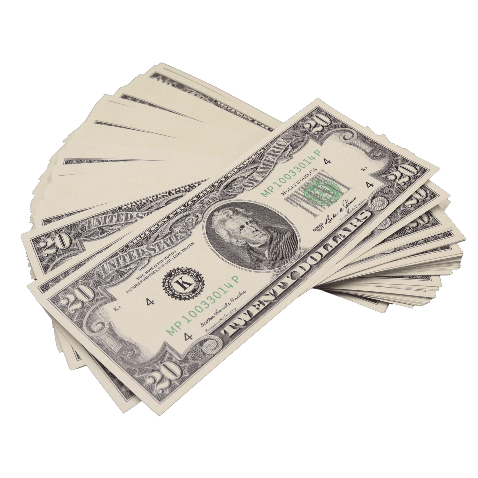 $17,000 Full Print 1990 Series Stacks Mix - Prop Money