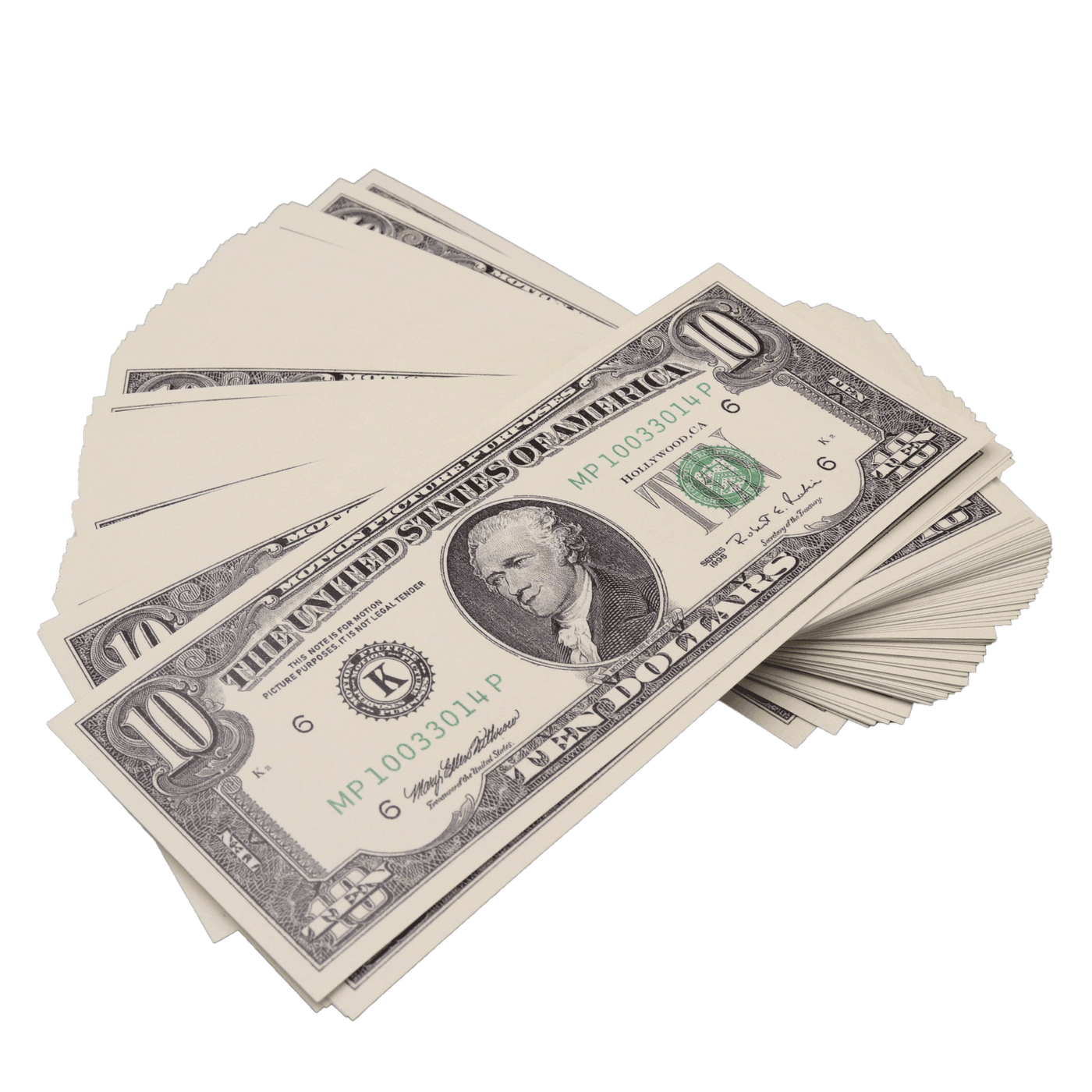 All Denomination 1990 Series Full Print Mixed Bills Stack | Prop Money