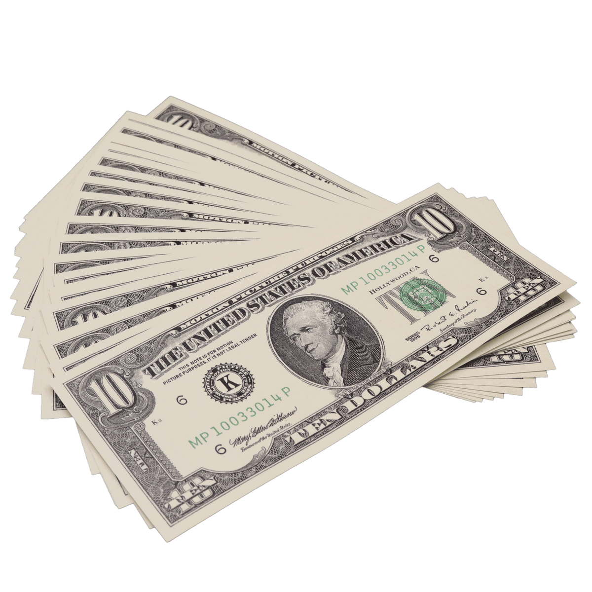 $10 Bills 1990 Series - Prop Money