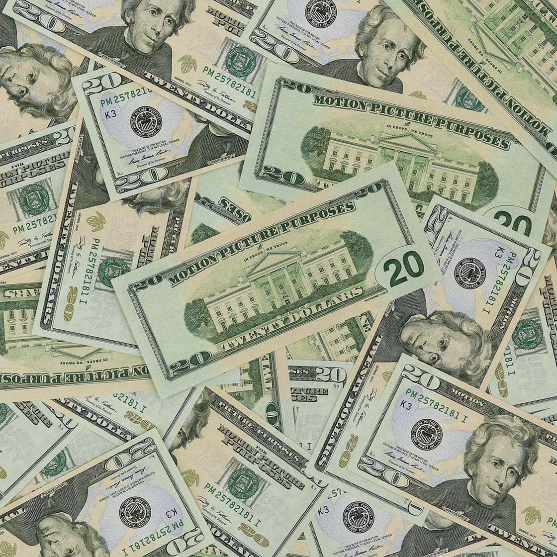 $20 New Series Bills - Prop Money