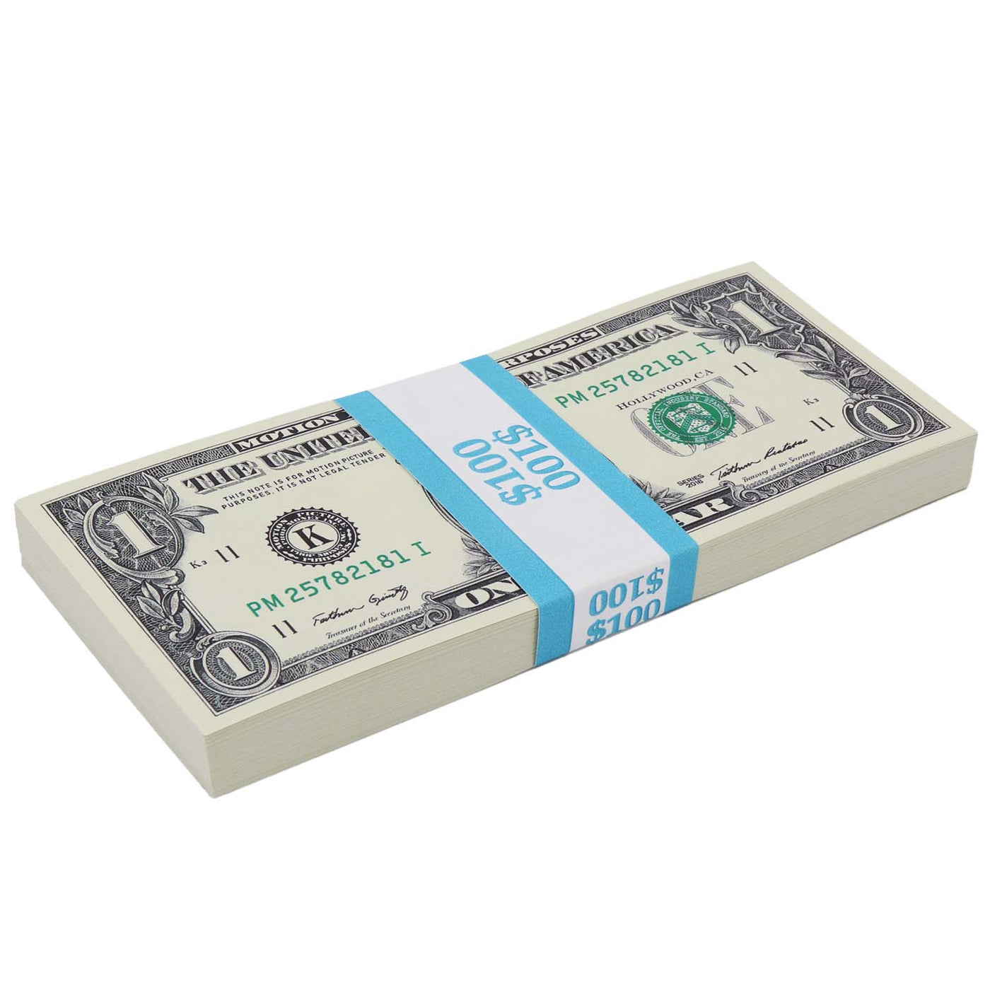 $100 Full Print New Series Stack - Prop Money