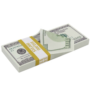 $500,000 Full Print 2000 Series Prop Money & Briefcase